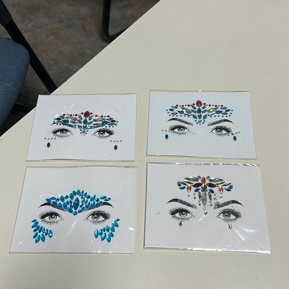 Accessories | Newrhinestone Face Jewels Face Gems Glitter 4 Different ...